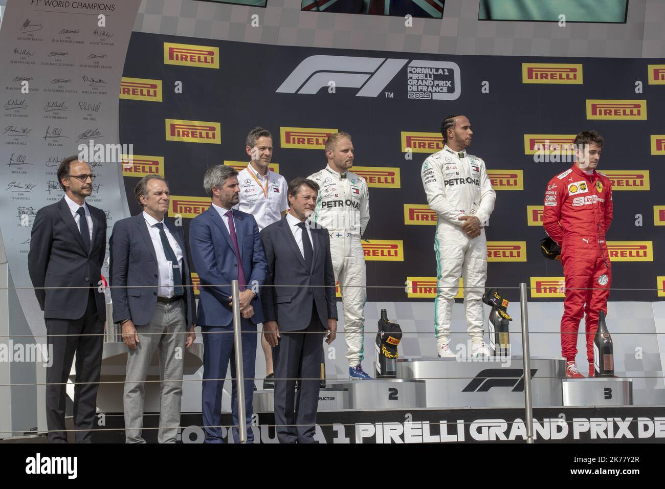 French Grand Prix - Race - Circuit Paul Ricard The podium (L to R ...