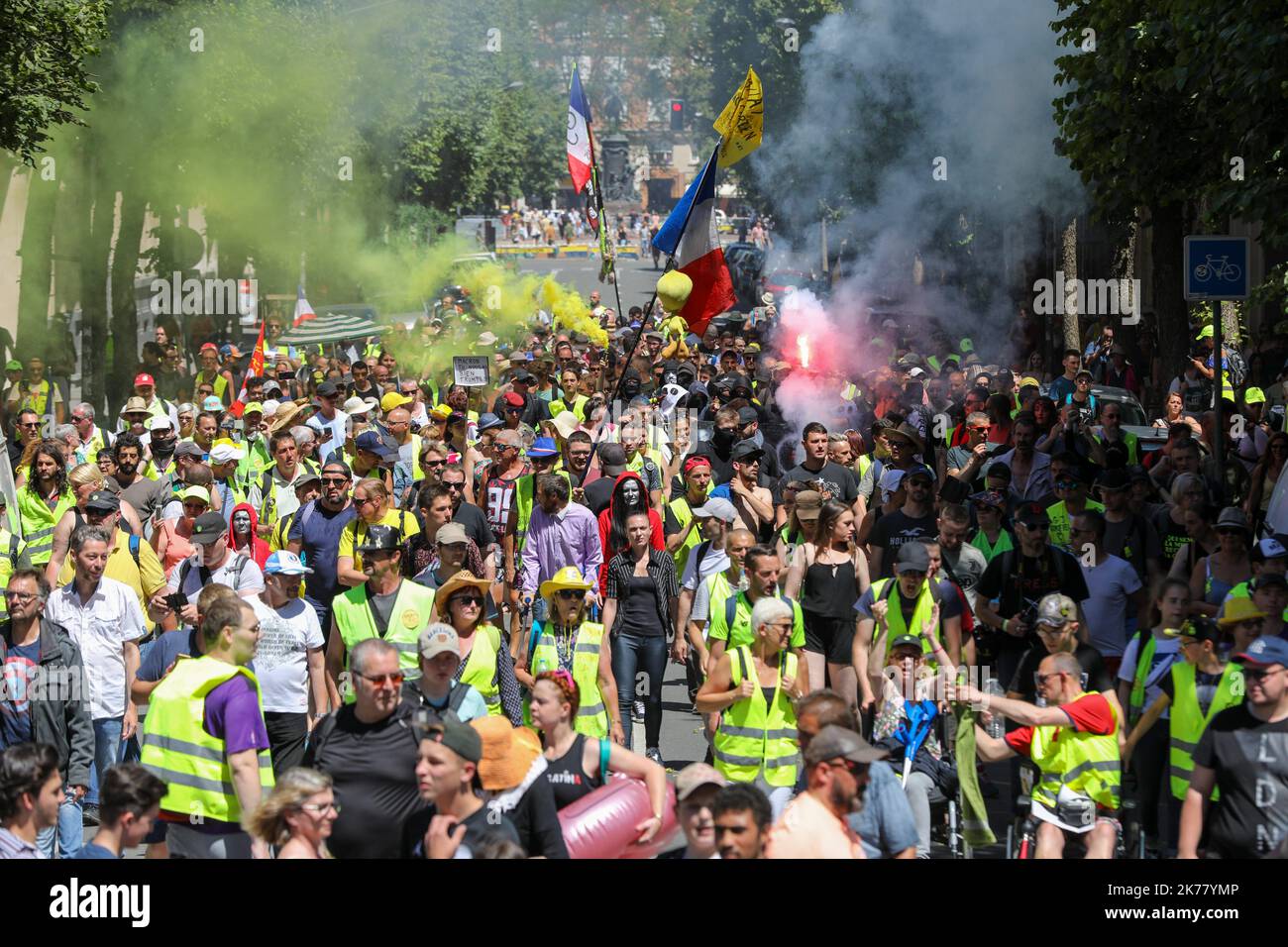 Yellow jacket protest in Roubaix, France Stock Photo - Alamy