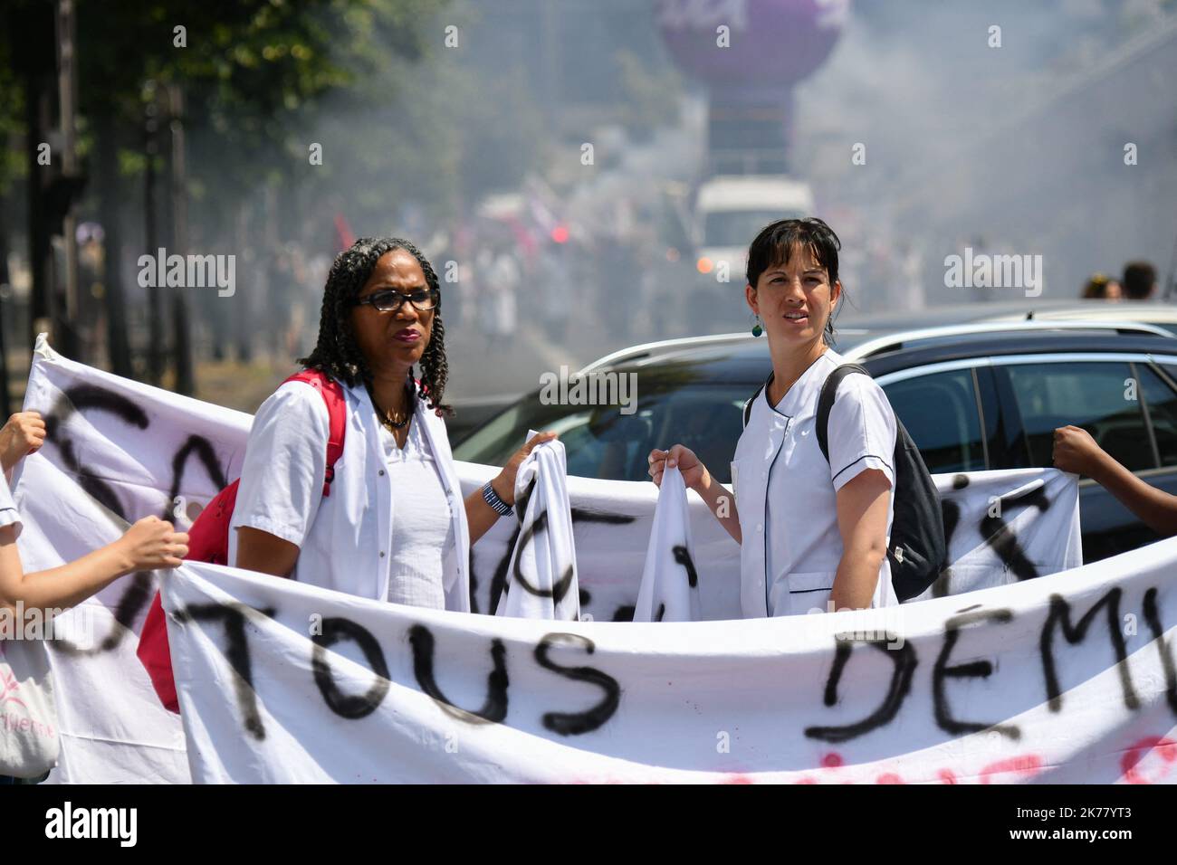 National Demonstration of Emergency Services and nursing staff for the ...