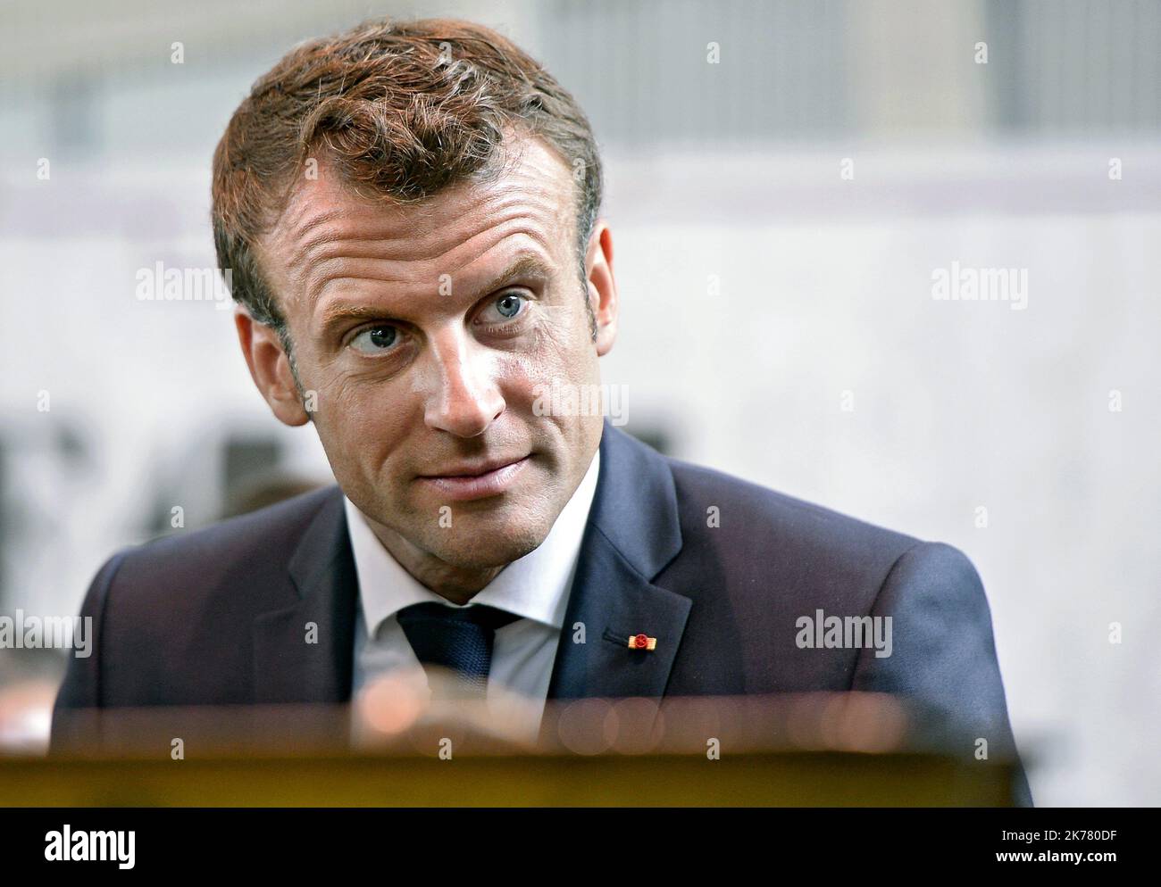 French president Emmanuel Macron visit the French aerospace engineering ...