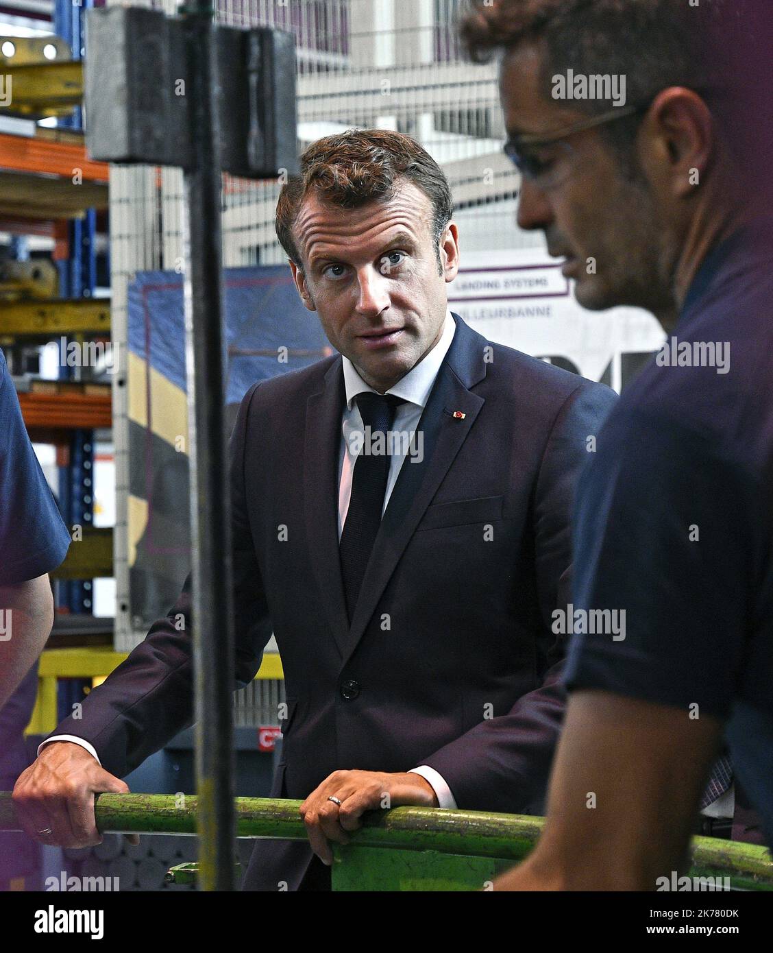 French president Emmanuel Macron visit the French aerospace engineering ...