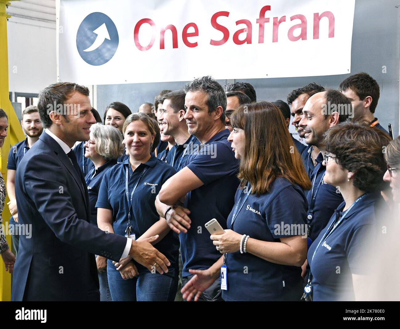 French president Emmanuel Macron visit the French aerospace engineering ...