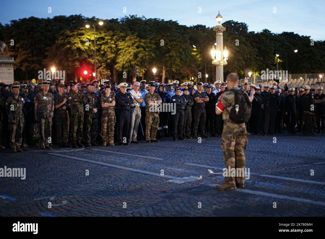 French soldiers at training for parade of the national day - Bastille ...