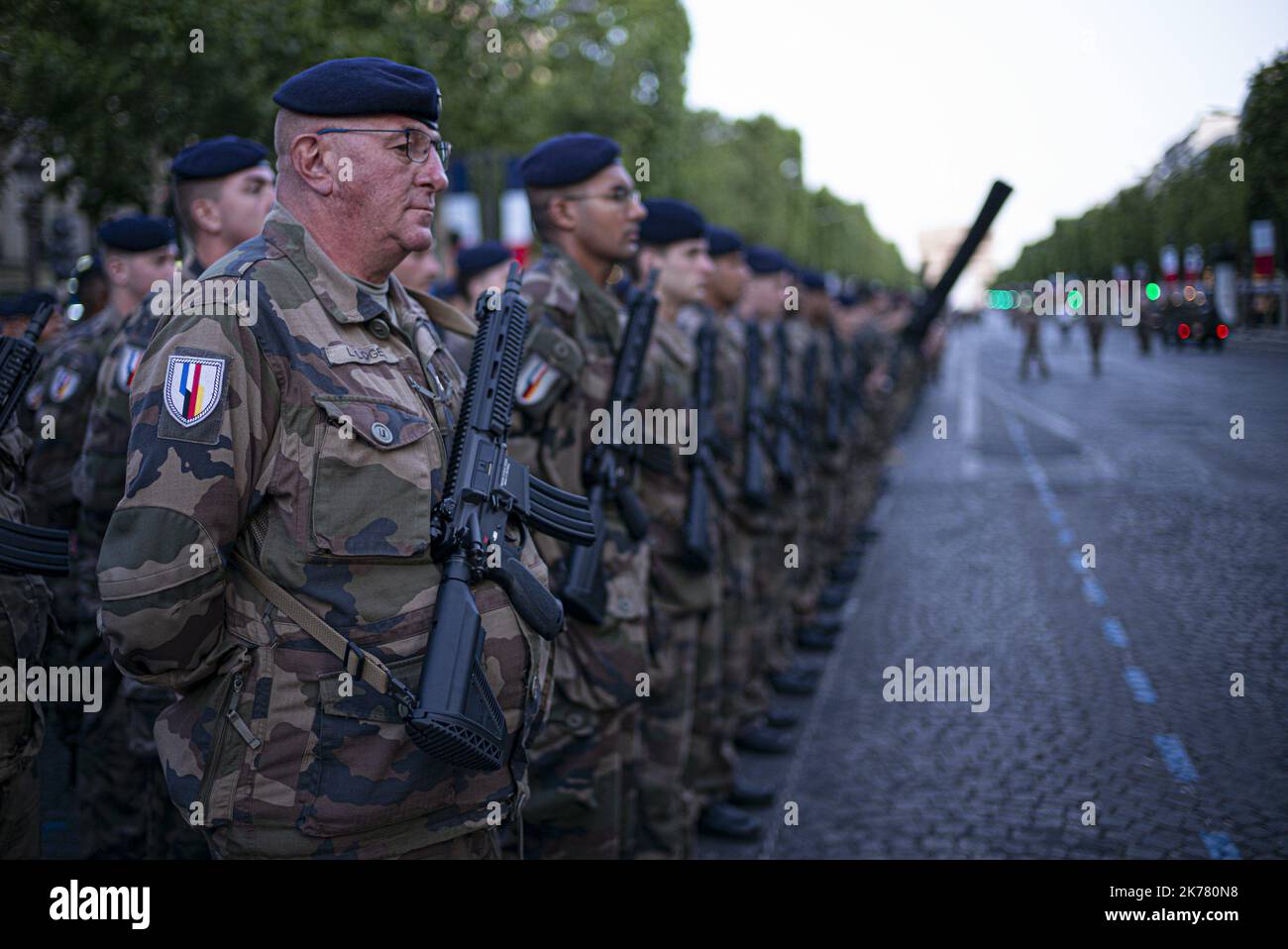 French soldiers at training for parade of the national day - Bastille ...