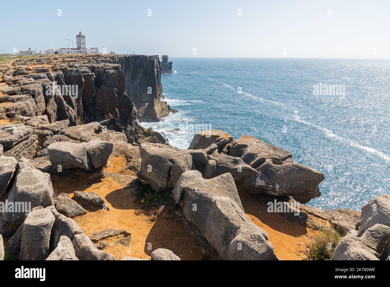 An aerial view of a cliffy seashore Stock Photo - Alamy