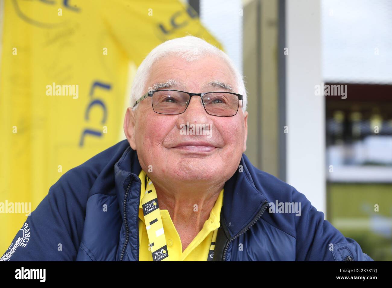 Portrait de Raymond Poulidor lors du départ du Tour de France 2019 à ...