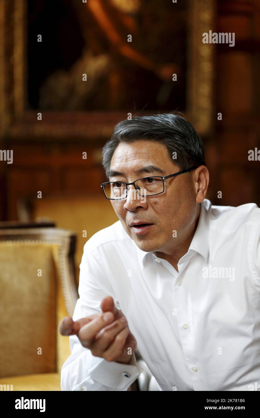 Minggang Zhang France CEO for Huawei, pictured in Nice, France, in july ...