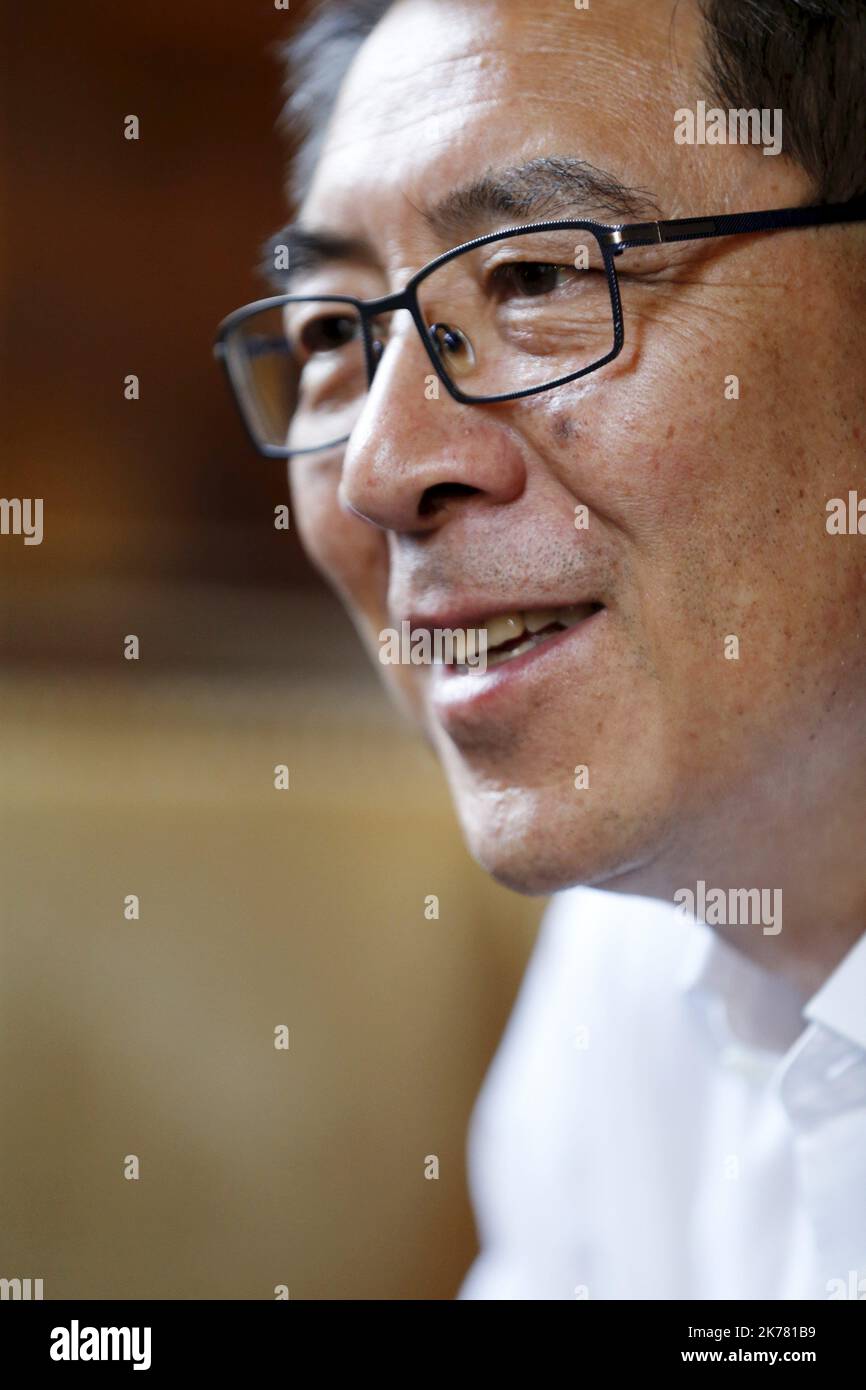 Minggang Zhang France CEO for Huawei, pictured in Nice, France, in july ...