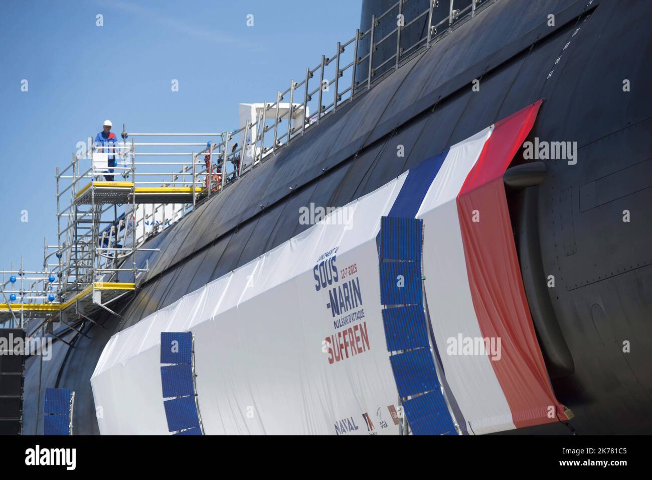 new French nuclear 99-metre-long black steel monster submarine 'Suffren ...