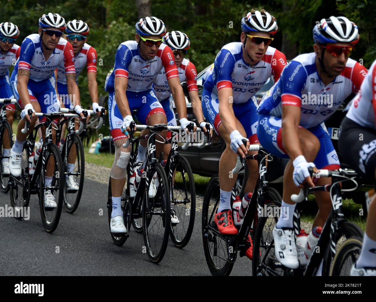 Le team de la FDJ. Etape St Etienne Brioude , tour de France cycliste ...