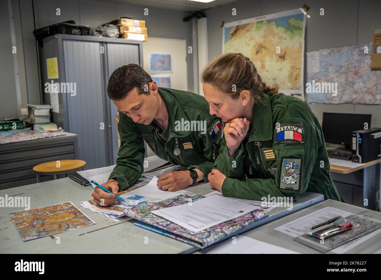 Briefing of the two pilots on the specific radio procedures, the ...