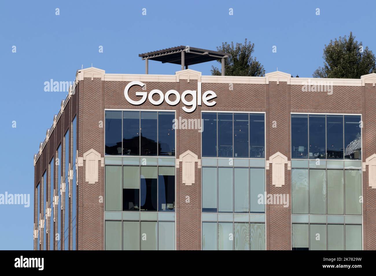 Chicago - Circa October 2022: Google Chicago office. Google is a ...