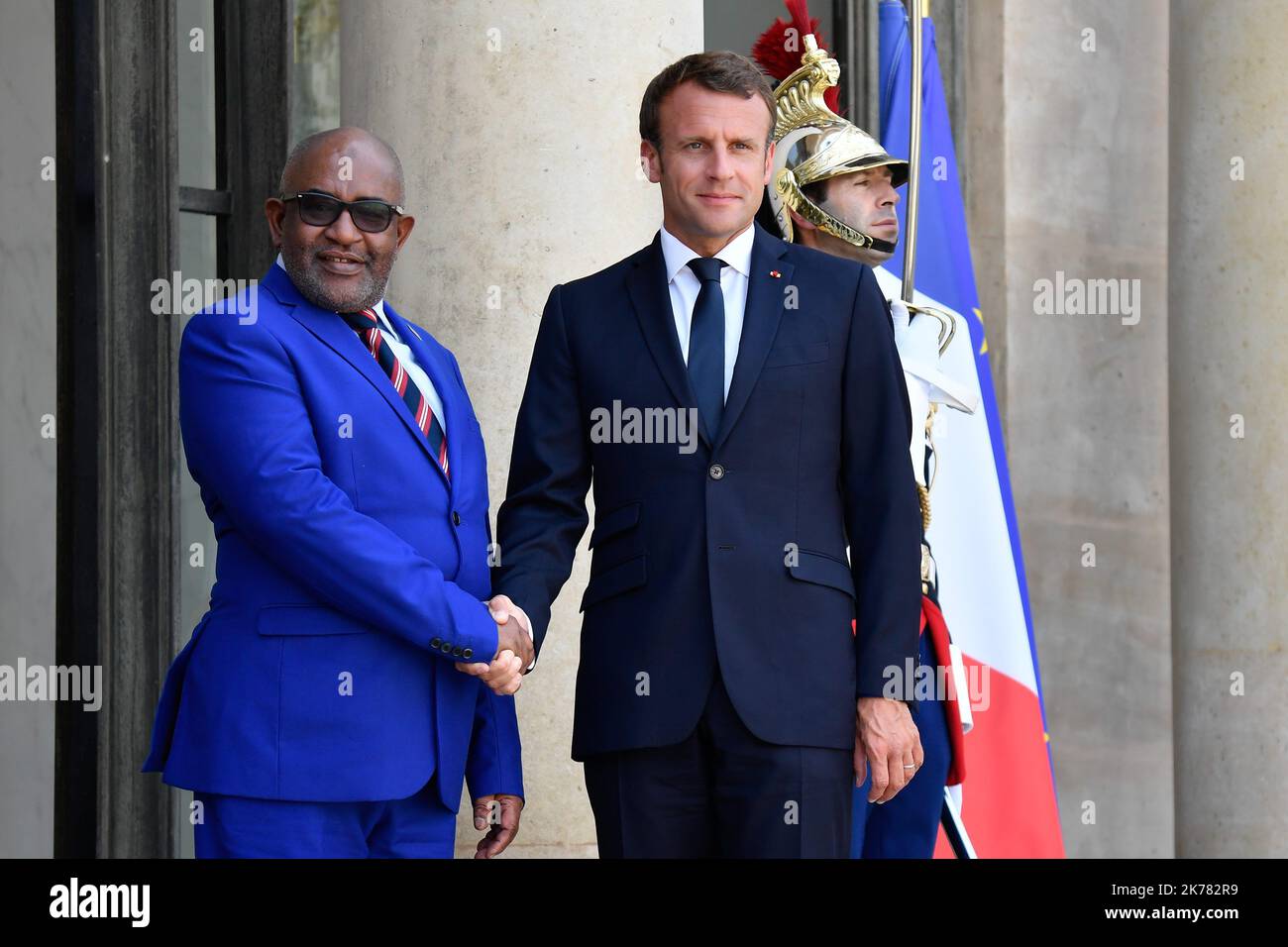 The President of the Republic, Emmanuel Macron and the President of the ...