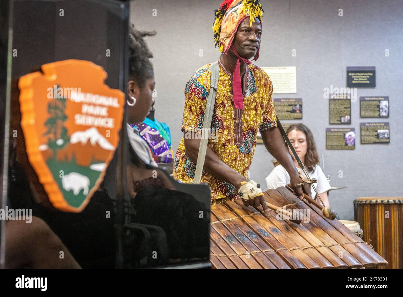 Balafon musical demonstration held at Jean Lafitte National Park in New ...