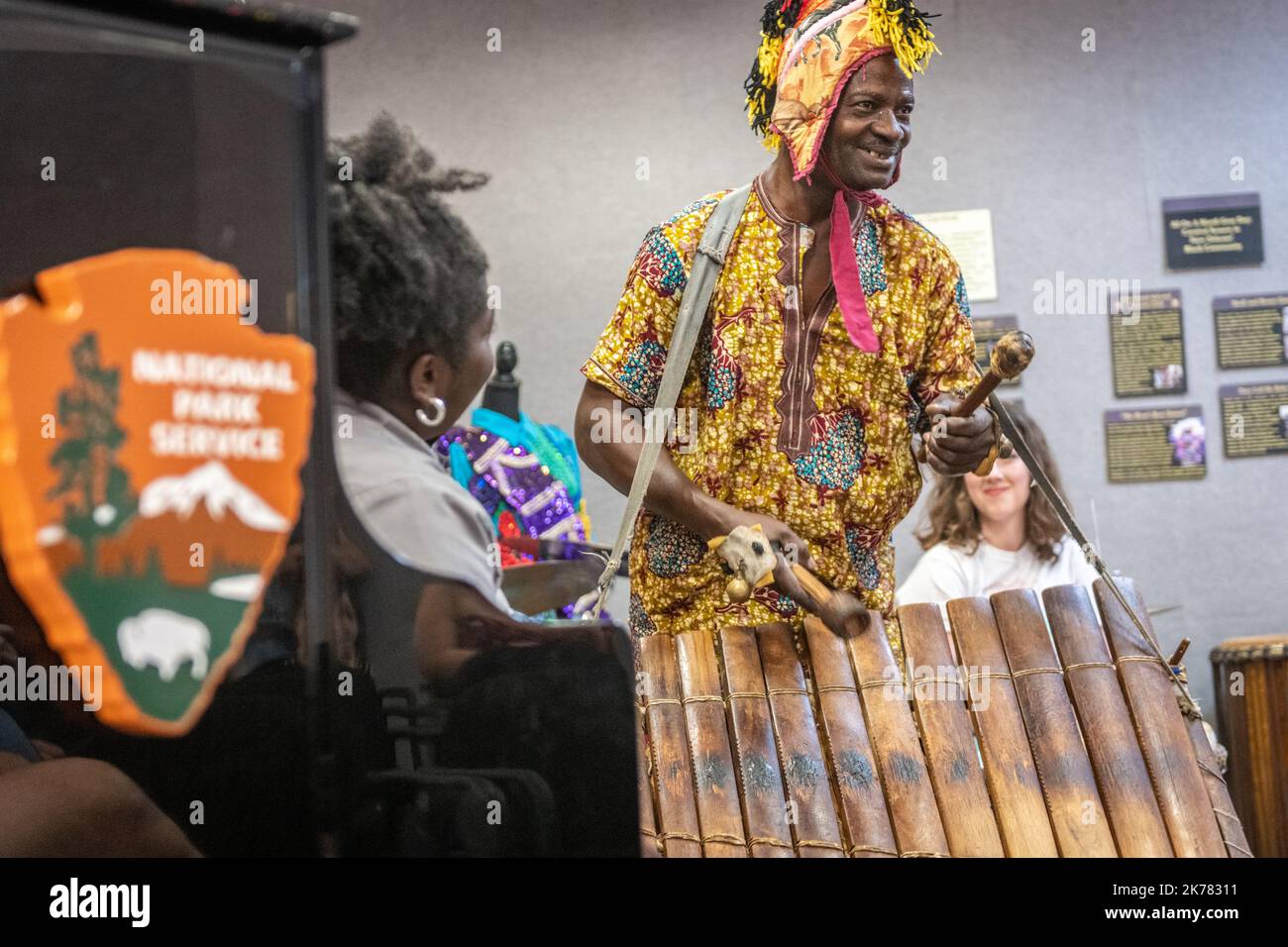 Balafon musical demonstration held at Jean Lafitte National Park in New ...