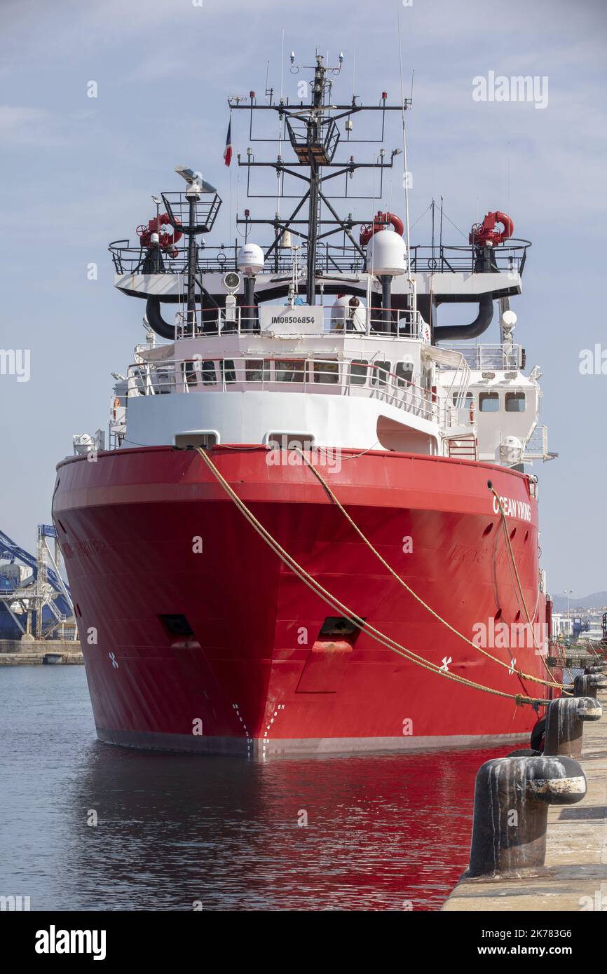 Ocean Viking, a new migrants rescue boat for Mediterranean Stock Photo ...