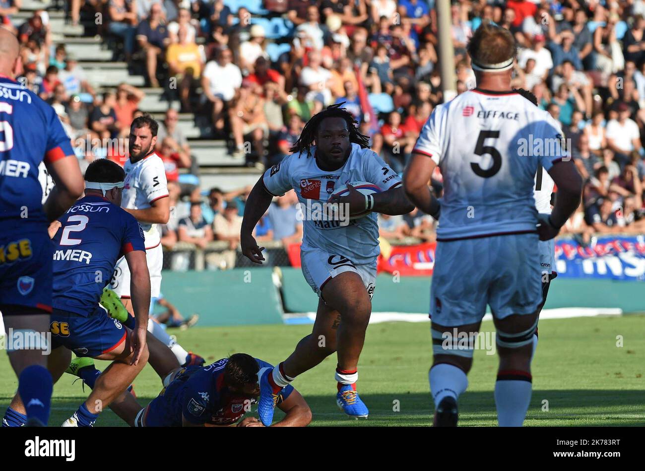 Lyon's Mathieu Bastareaud in action. On Friday August 2nd at Stade ...
