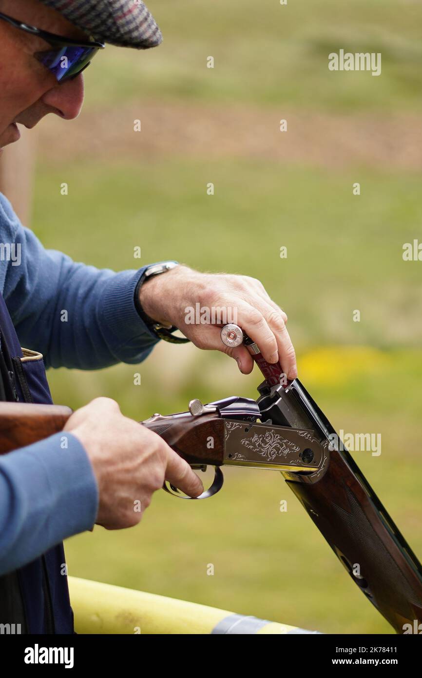 Clay Target Shooting - Sporting Welsh Qualifier Stock Photo - Alamy