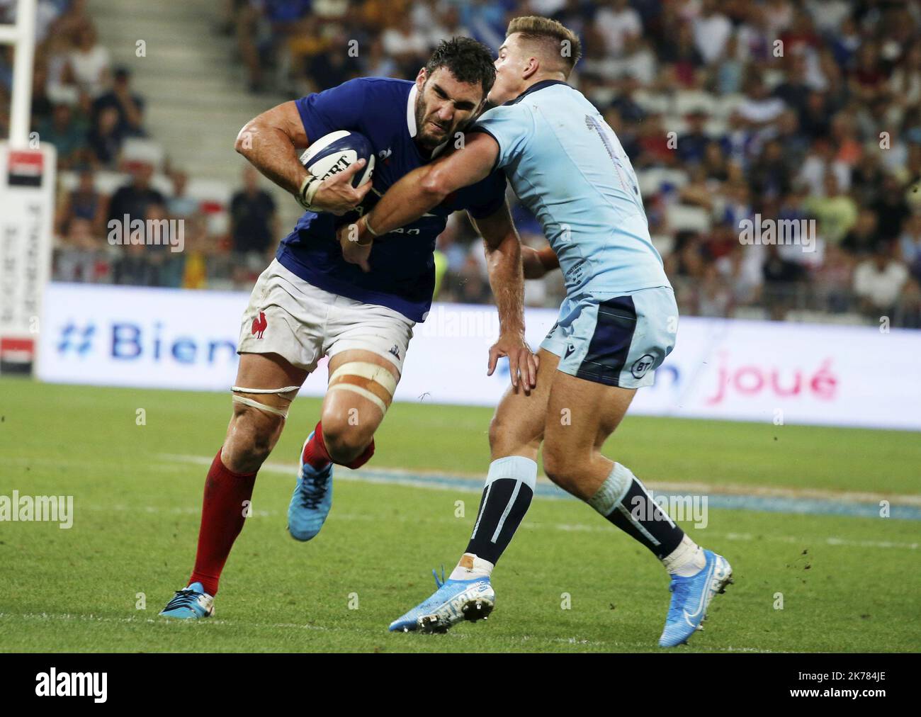 premier match de préparation à la coupe du monde de rugby de l'équipe ...