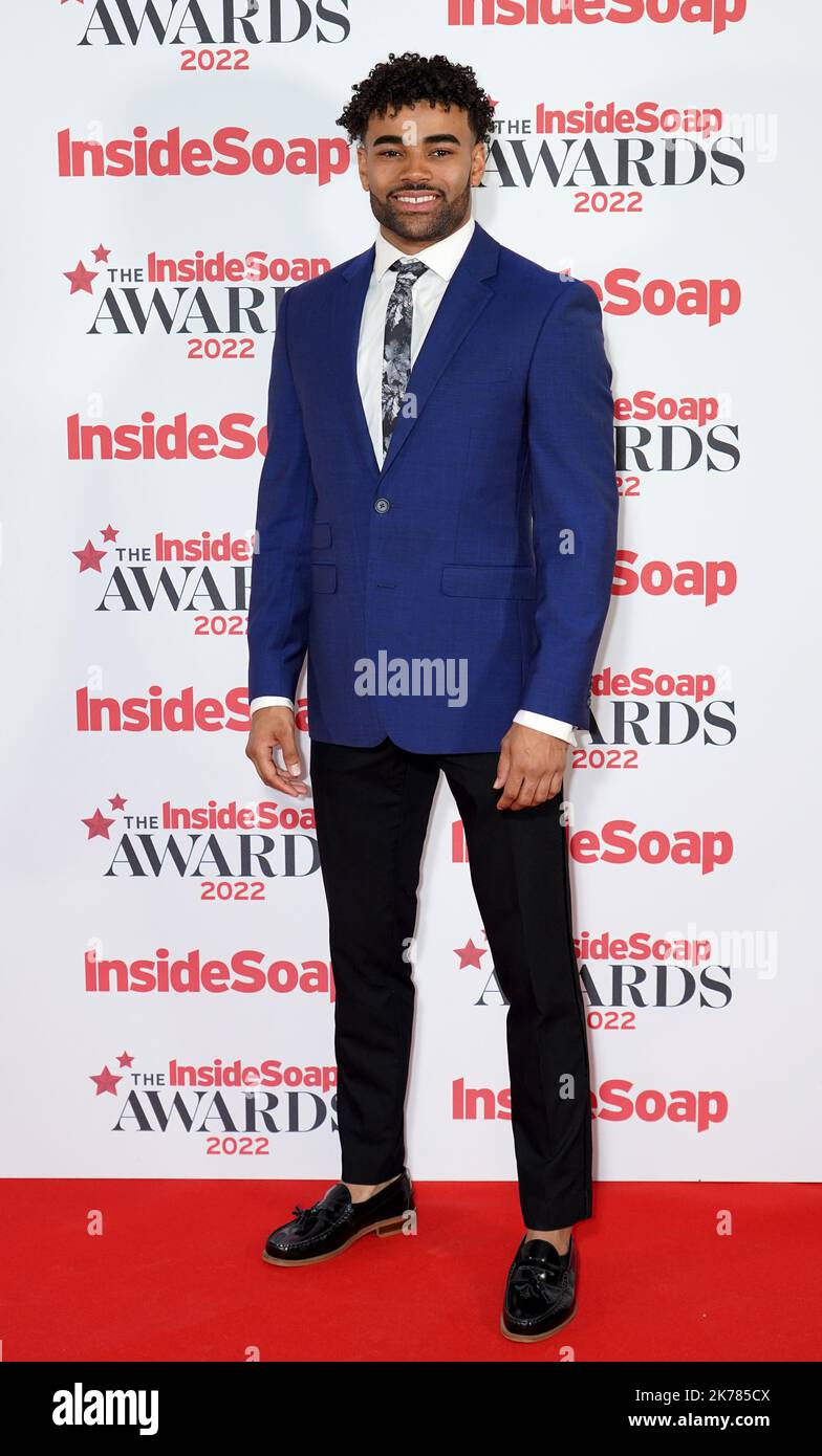 Malique Thompson-Dwyer at the Inside Soap Awards at 100 Wardour Street ...