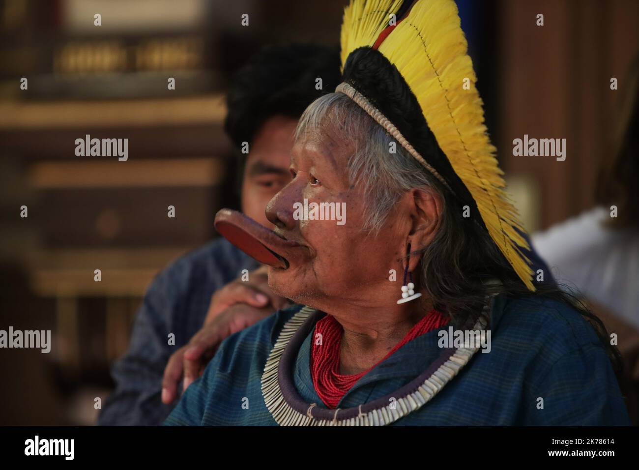 Brazilian indigenous leader Raoni is in France Stock Photo - Alamy