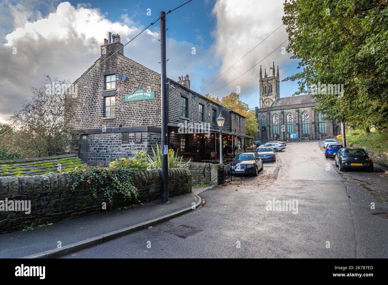 The Church Inn Uppermill Stock Photo - Alamy