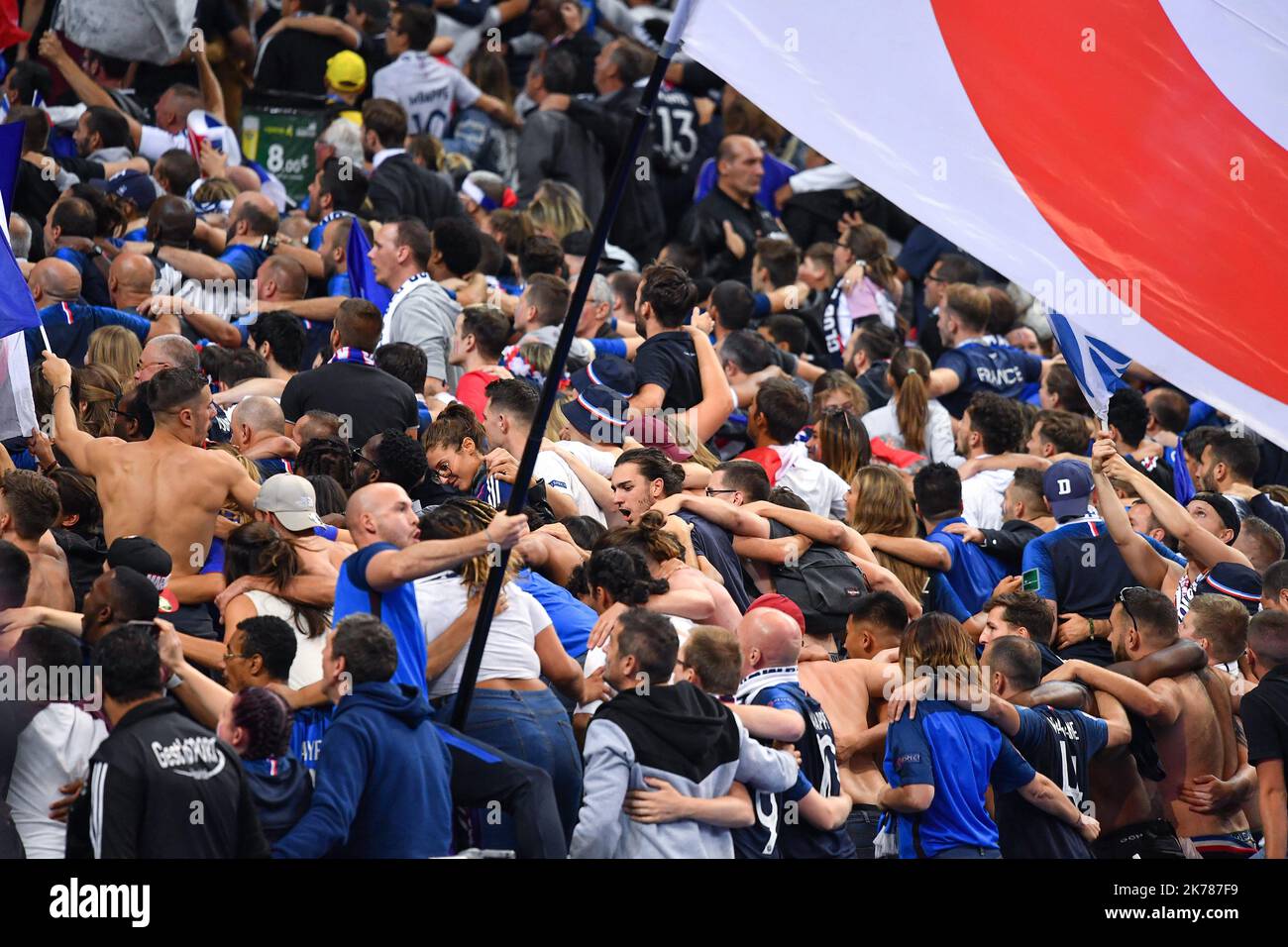 The French Ultras during the match France-Andorra, on September 10 ...