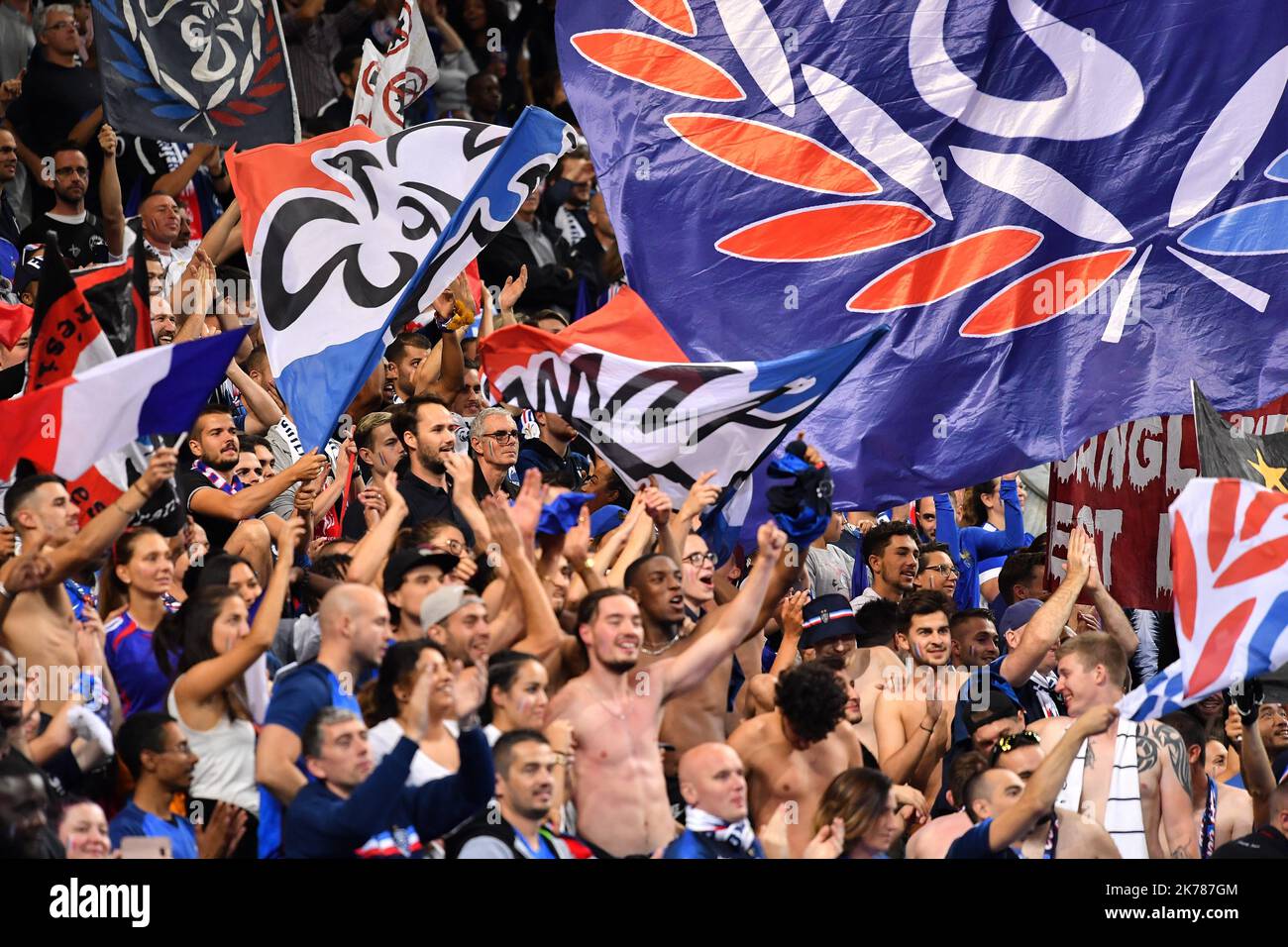 The French Ultras during the match France-Andorra, on September 10 ...