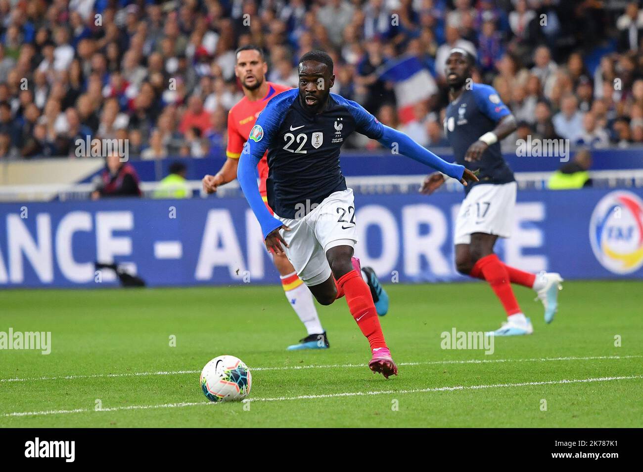 Jonathan Ikone # 22 during the match France-Andorra, on September 10 ...