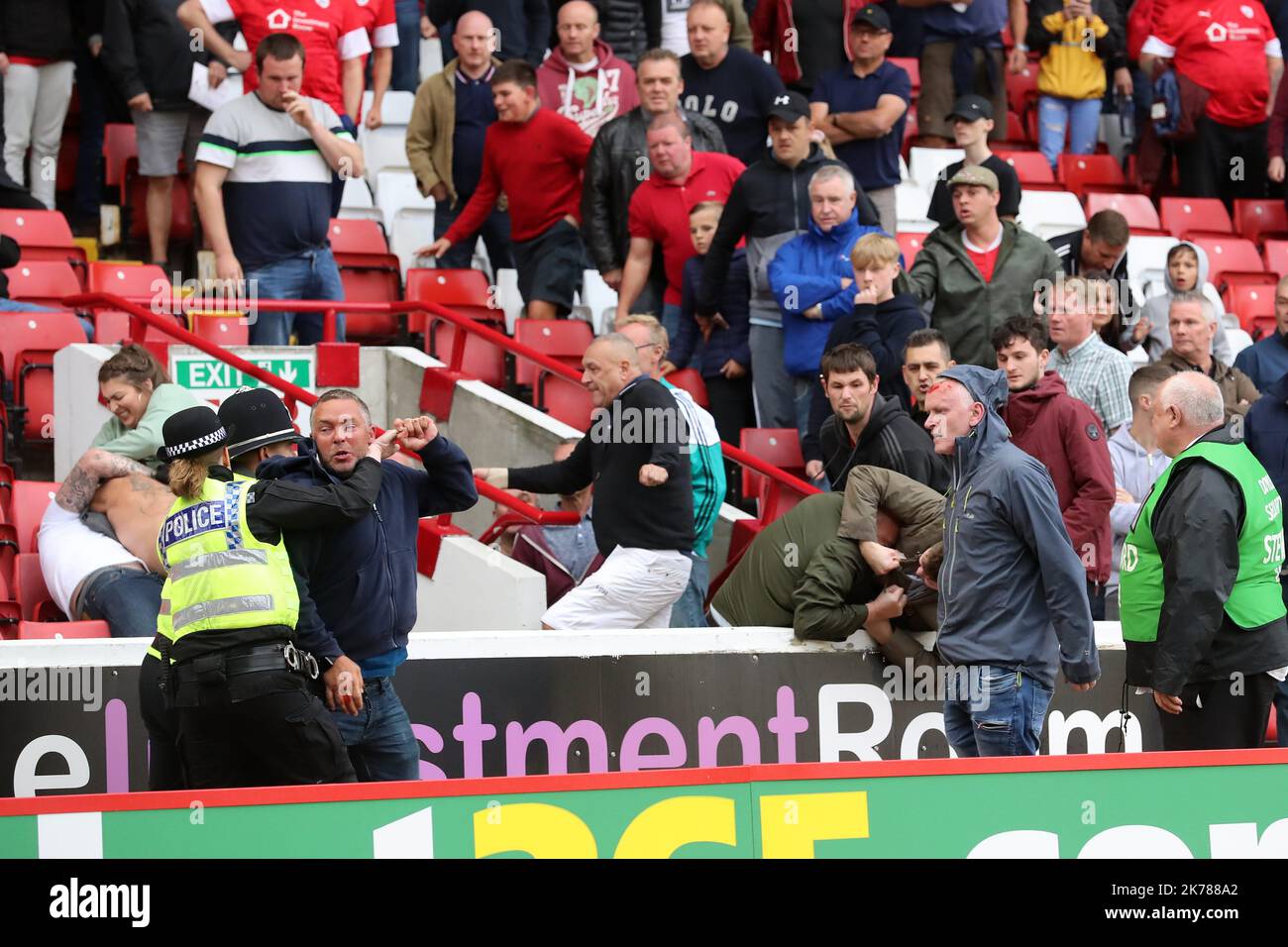 A fight between fans Stock Photo - Alamy