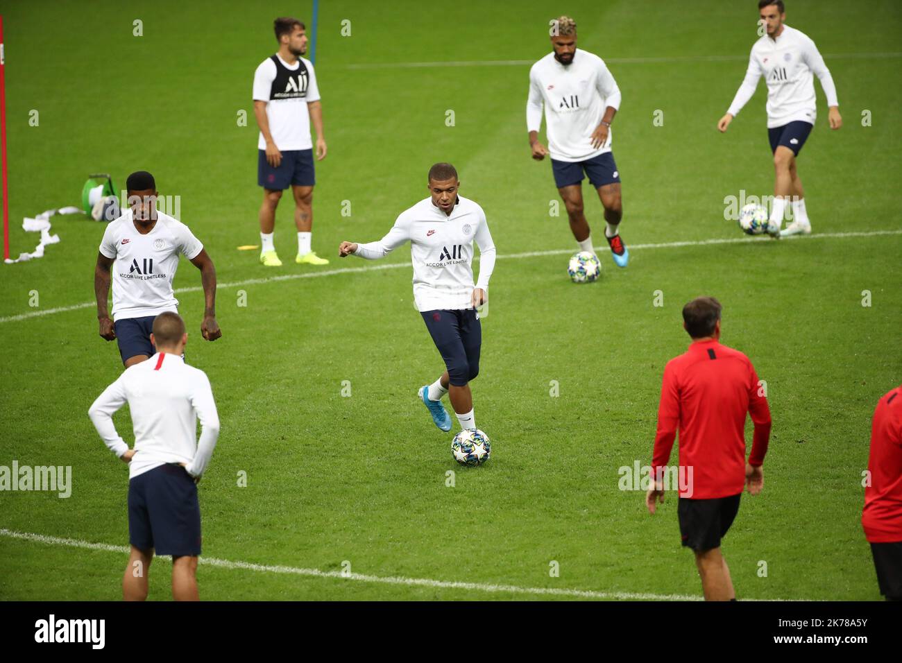 KYLIAN MBAPPE - 30/09/2019 - A day before GALATASARAY - PSG PARIS, team ...