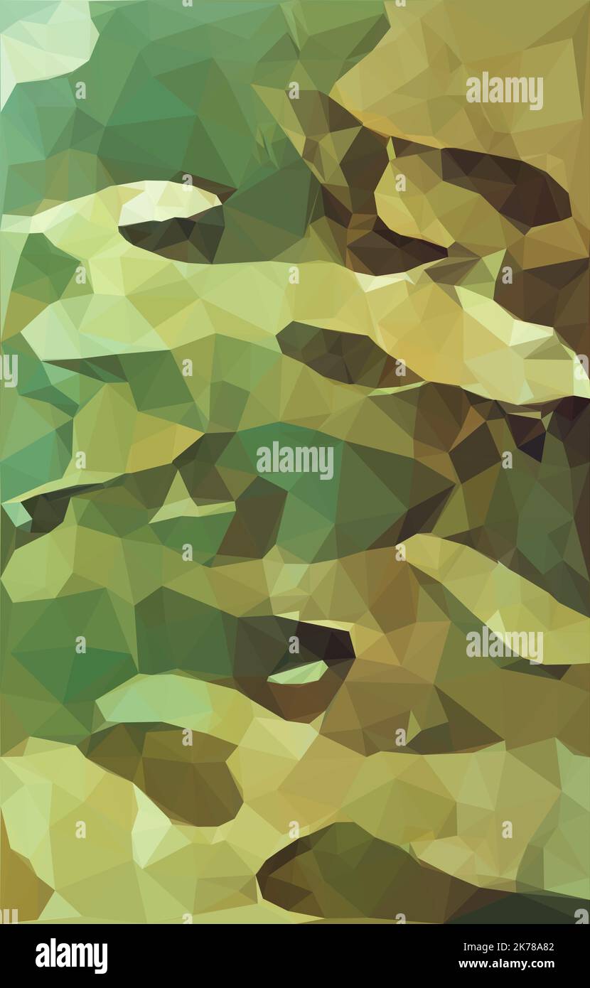 Military background. Camouflage texture as vector in low poly art Stock ...