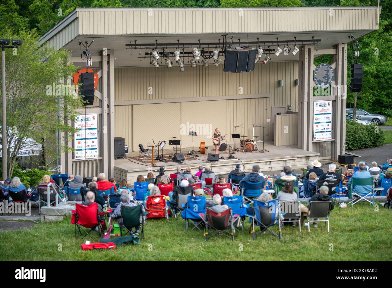 Dori Freeman performing on stage at Blue Ridge Music Center Stock Photo ...