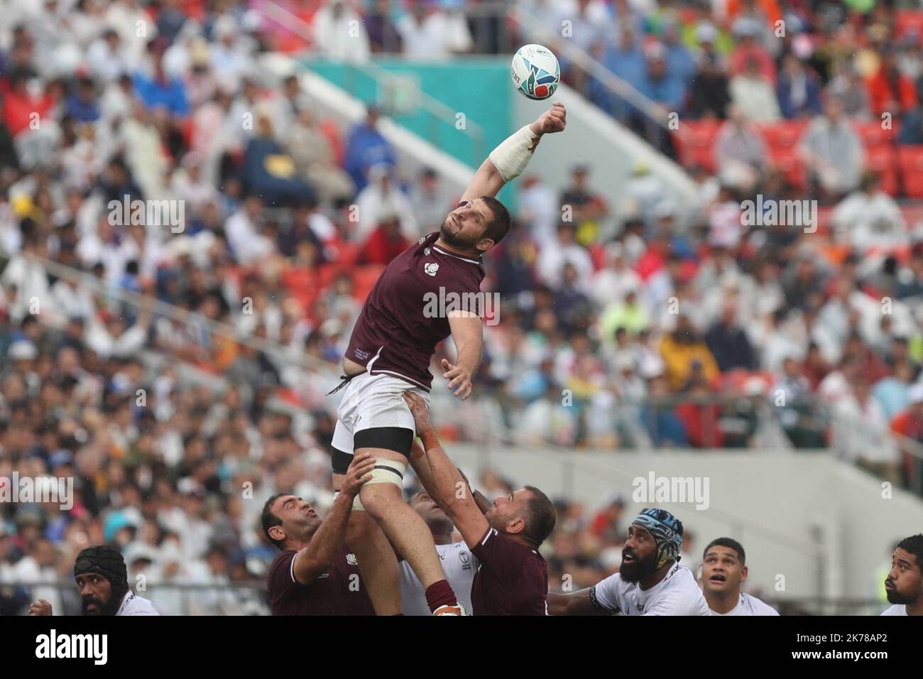A general view of match action during the World Cup Japan 2019, Pool D ...