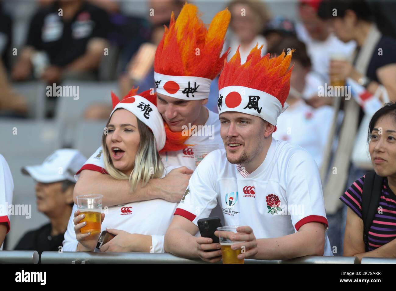Supporters England during the World Cup Japan 2019, Pool C rugby union ...