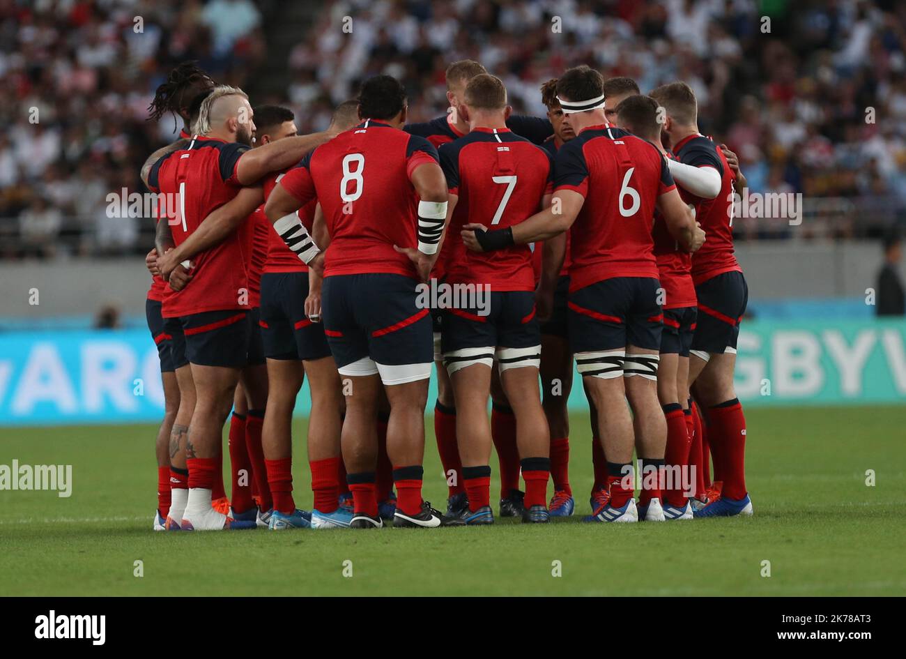 Team England during the World Cup Japan 2019, Pool C rugby union match ...