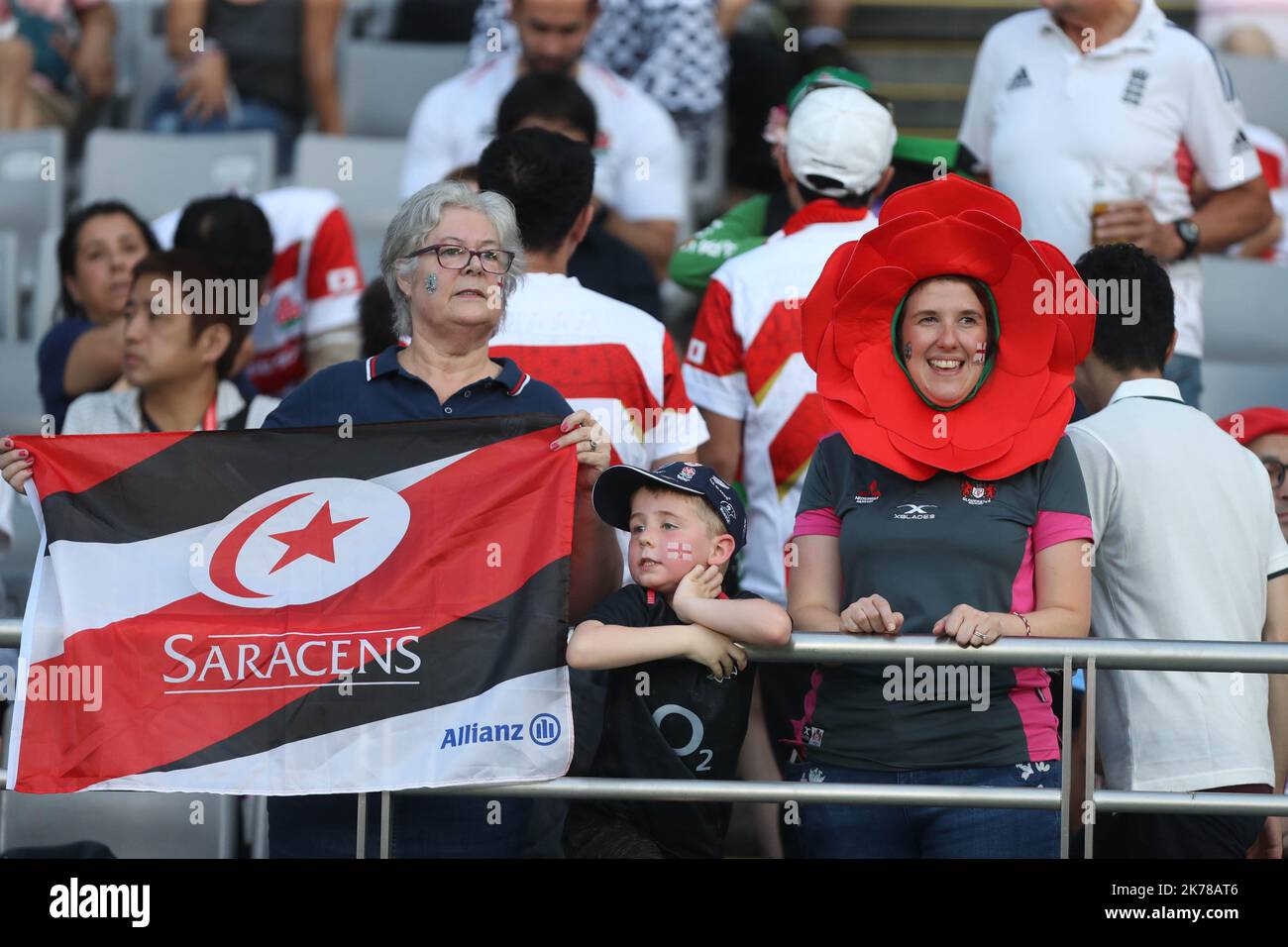 Supporters England during the World Cup Japan 2019, Pool C rugby union ...