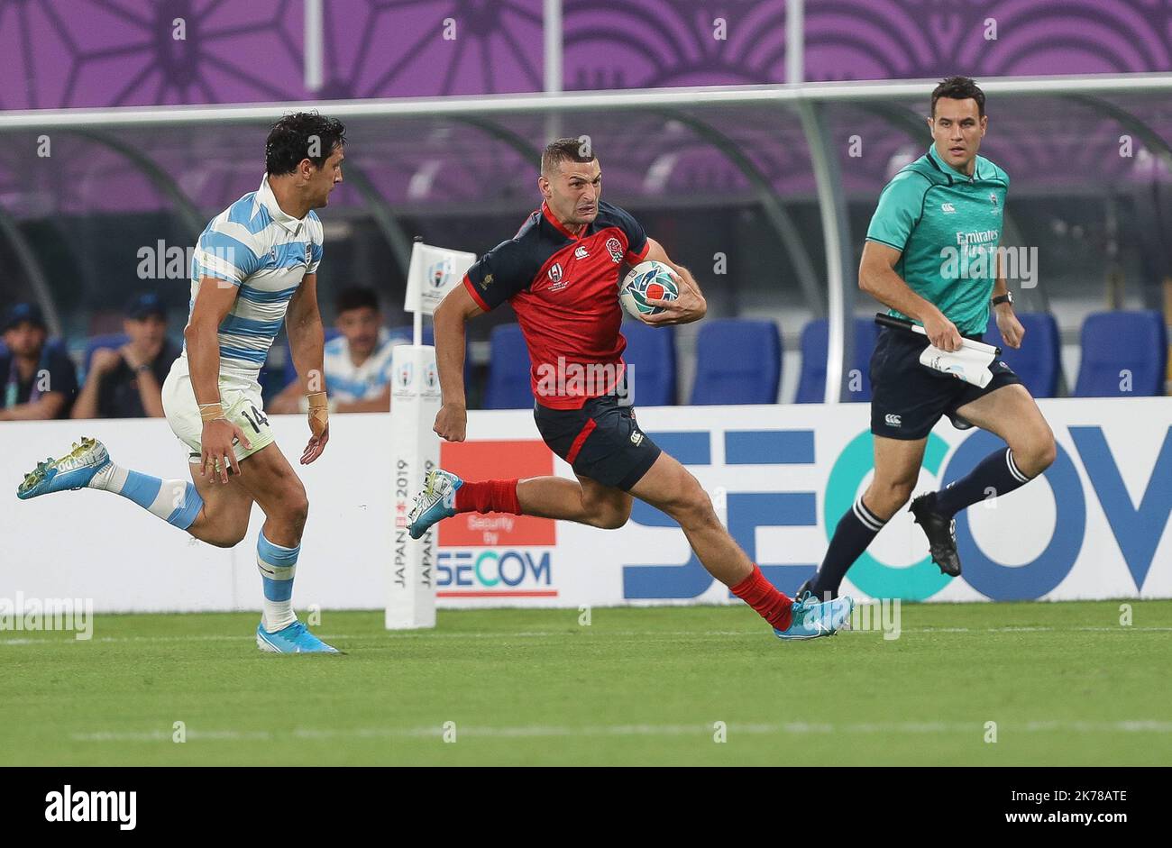 Maias Moroni in Argentina and Jonny May in England during the World Cup ...