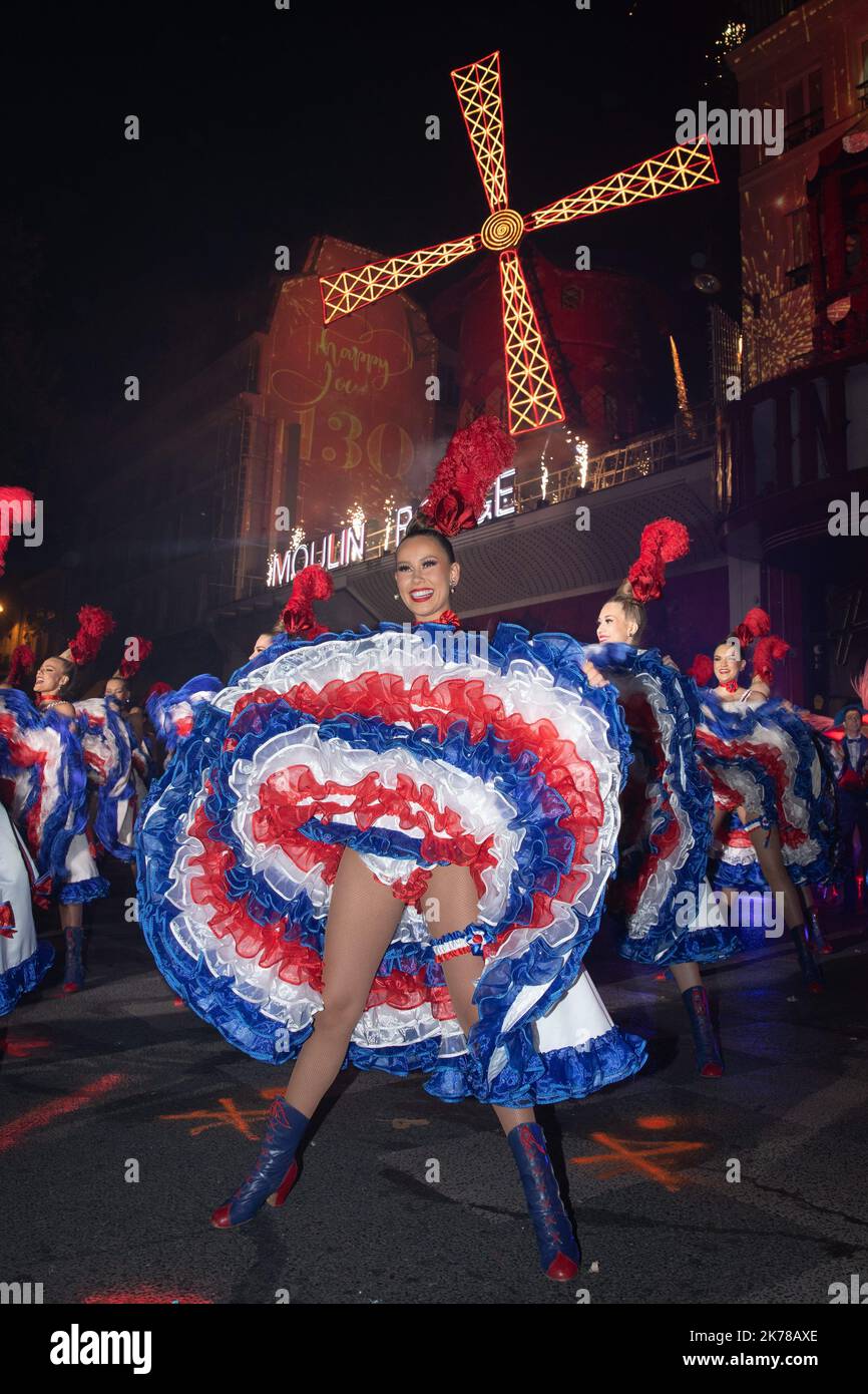 The Parisian cabaret Moulin Rouge celebrates its 130th birthday by ...