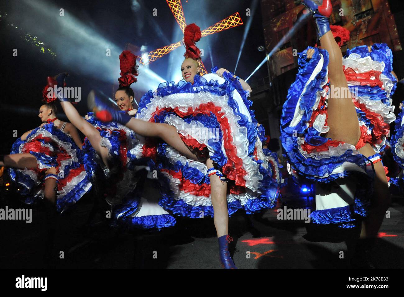 130 years of the famous cabaret Le Moulin Rouge in Paris Stock Photo ...