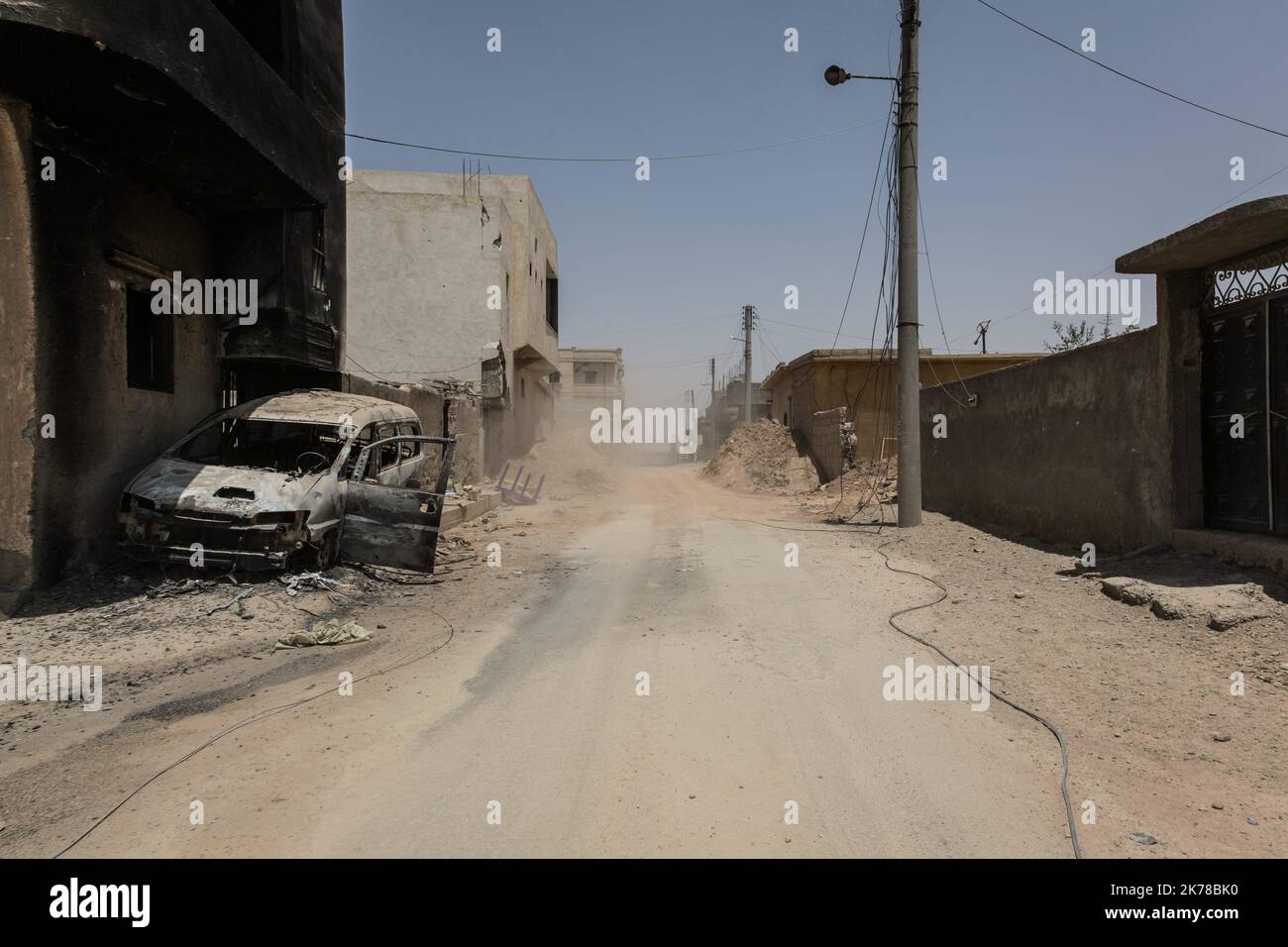 East area, near the old city. A destroyed street Stock Photo - Alamy