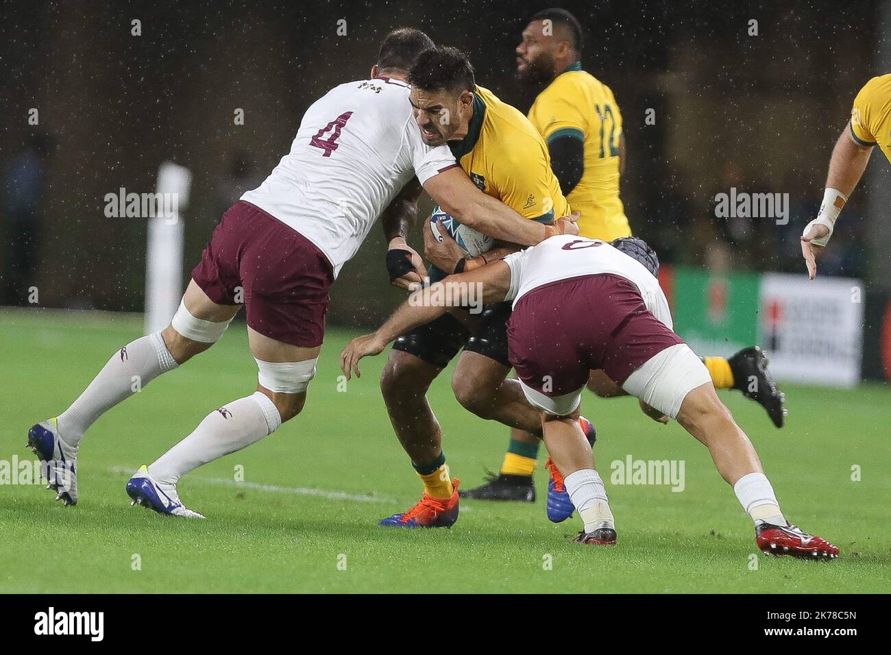 Rori Arnokld of Australia and Giorgi Nemsadze of Georgia during the ...