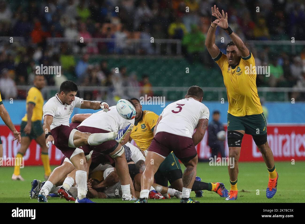 Gela Aprasidze of Georgia during the World Cup Japan 2019, Pool D rugby ...