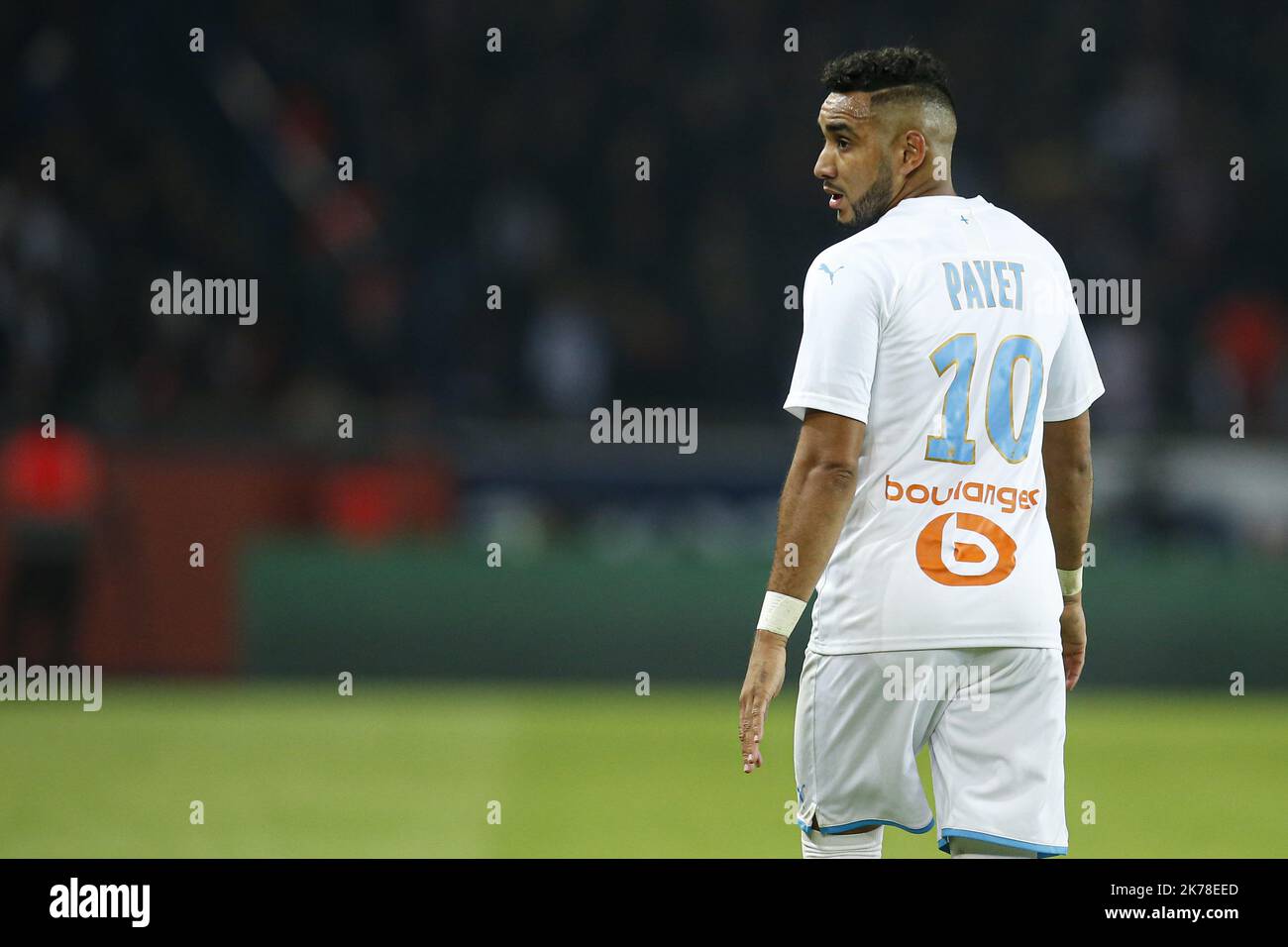 Dimitri Payet of Olympique de Marseille reacts during the French Ligue ...