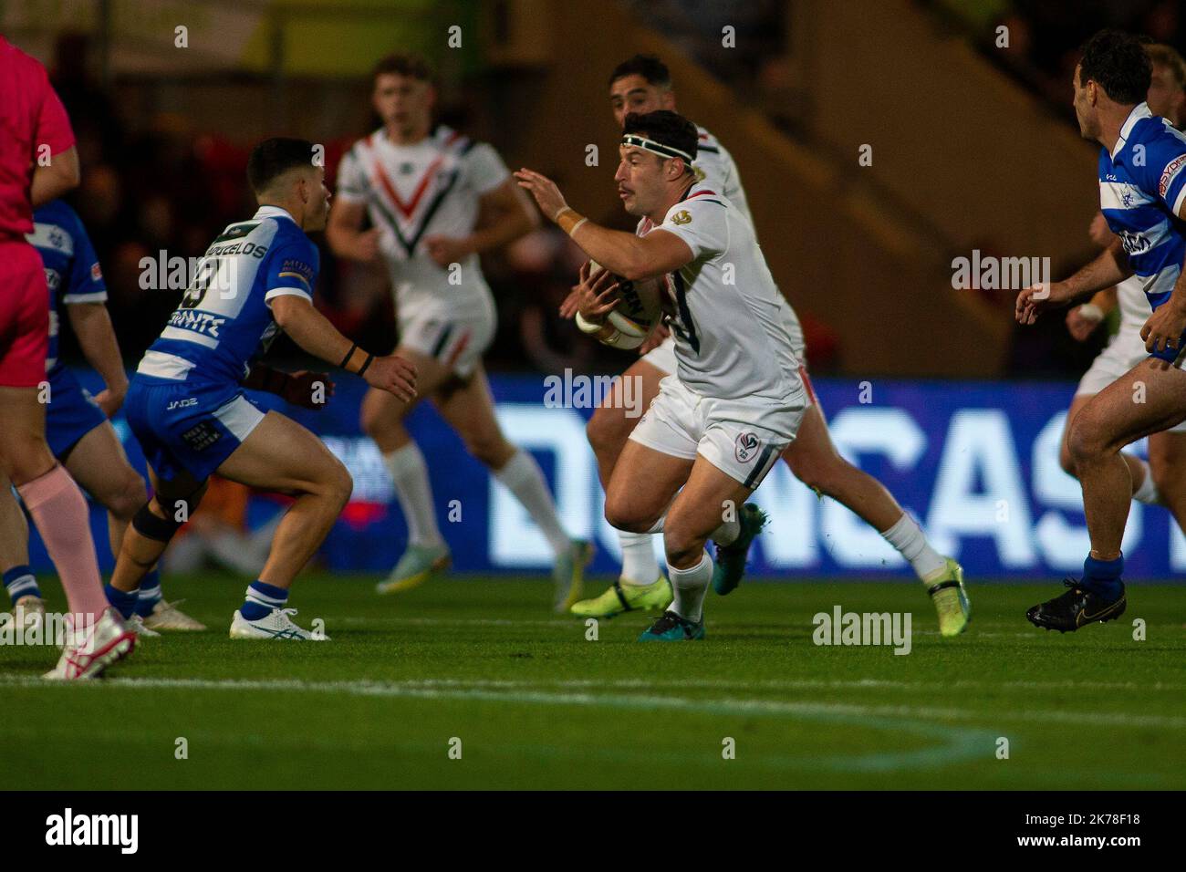 Doncaster, UK. 17th Oct, 2022. *** dFrance on the attack uring the ...