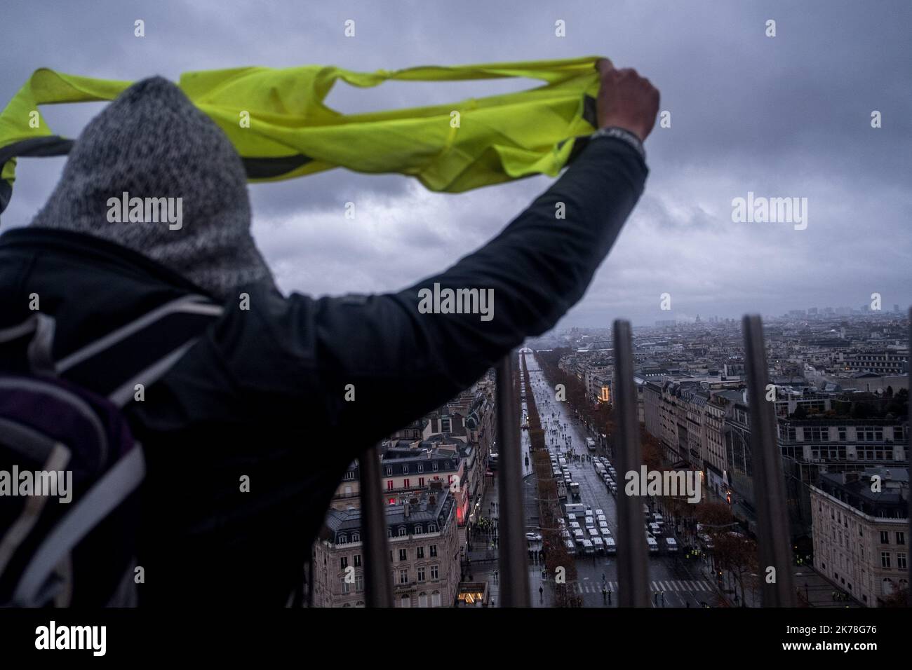 Yellow Jacket protests in Paris Stock Photo - Alamy