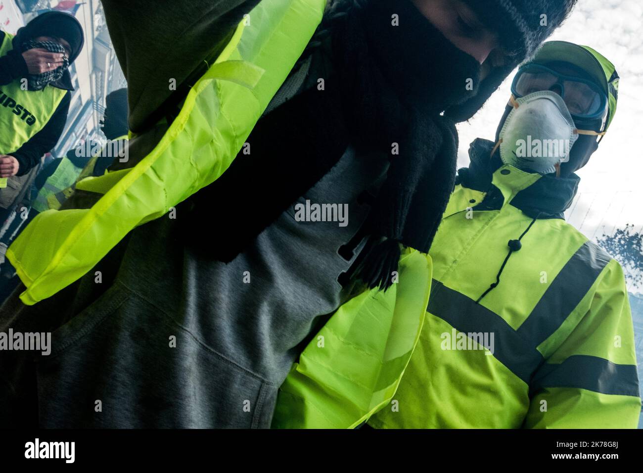 Yellow Jacket protests in Paris Stock Photo - Alamy