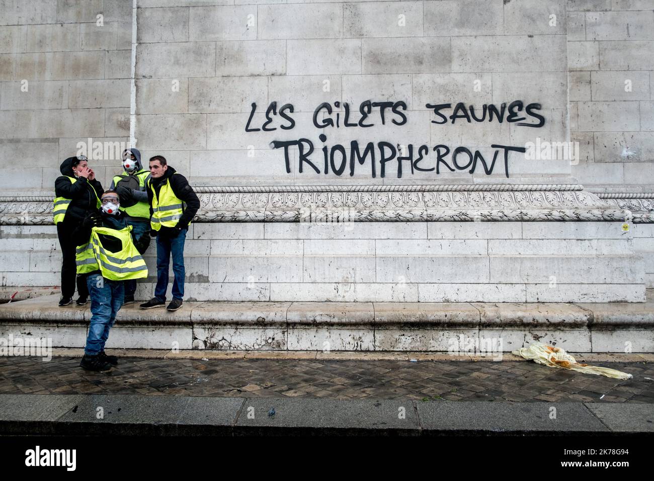 Yellow Jacket protests in Paris Stock Photo - Alamy