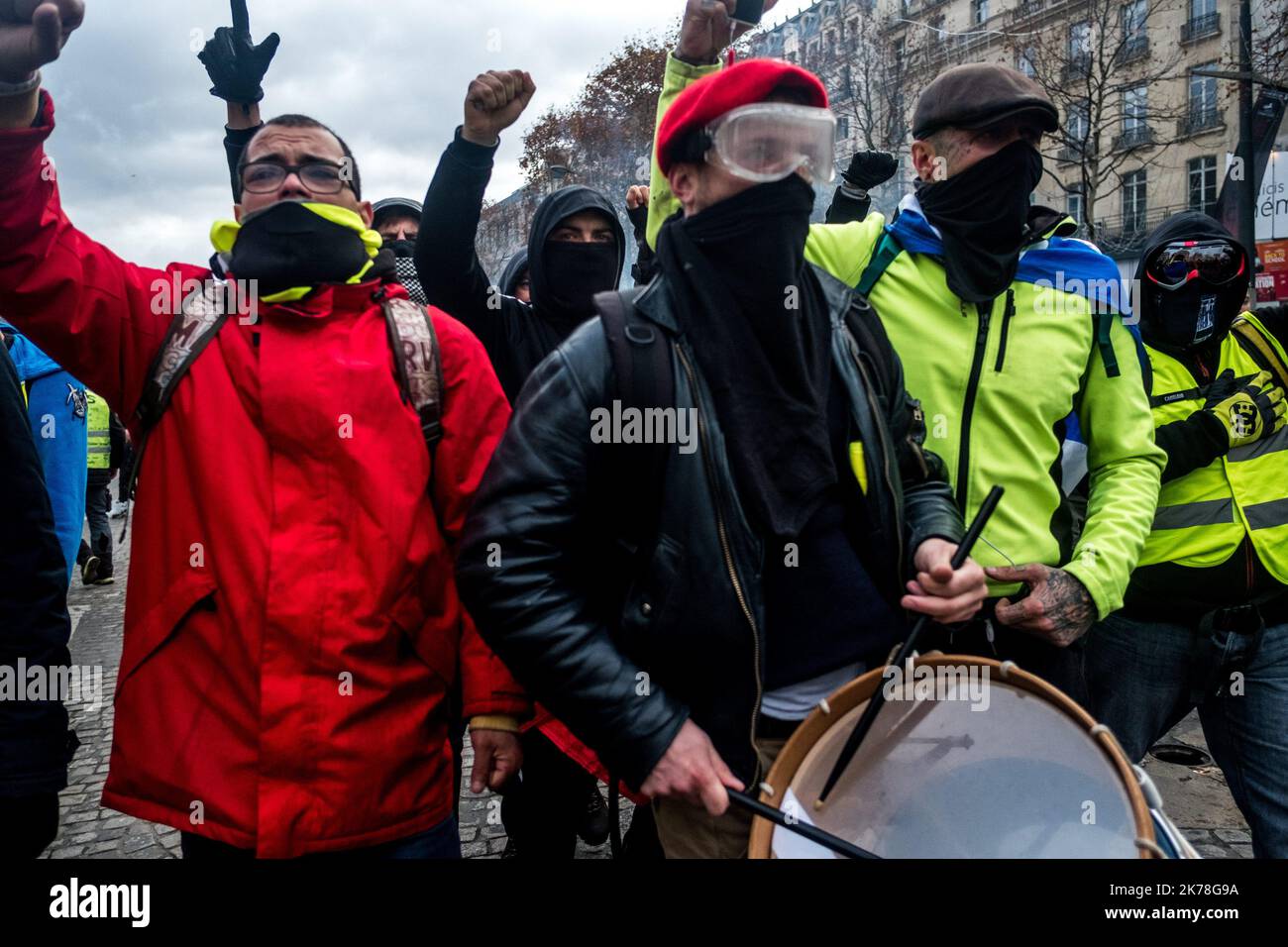 Yellow Jacket protests in Paris Stock Photo - Alamy