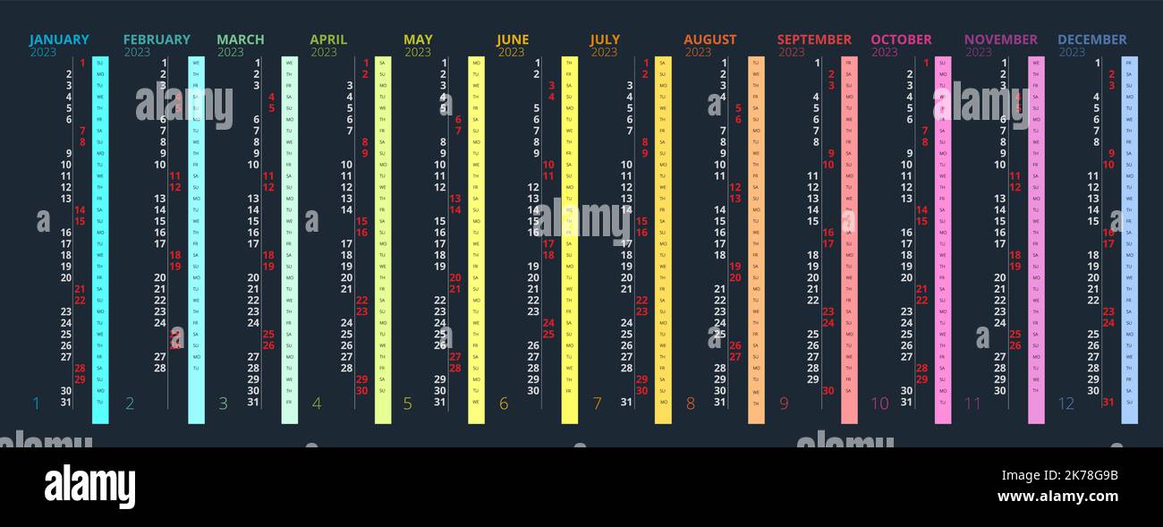 Calendar Planner for 2023. Calendar template for 2023. Corporate and ...